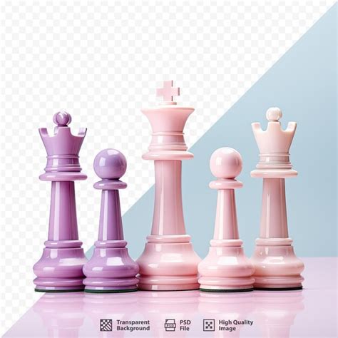 Premium Psd A Set Of Purple Chess Pieces With The Word Queen On