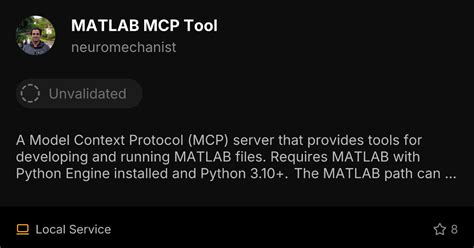 MATLAB MCP Tool MCP Servers LobeHub