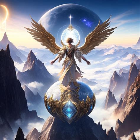 Majestic Android With Shimmering Wings Ai By Jhantares On Deviantart