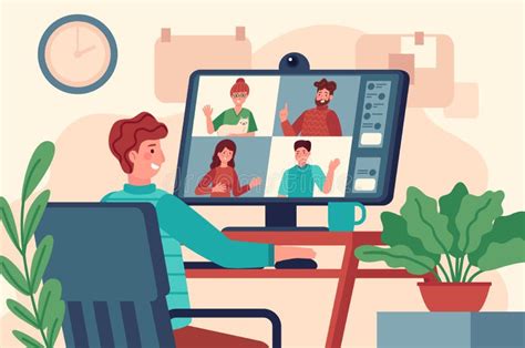 Virtual Meeting Stock Illustrations 33 135 Virtual Meeting Stock