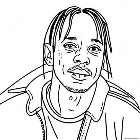 Travis Scott Coloring Page 19412 15336