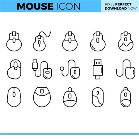 Premium Vector Vector Mouse Icon Set