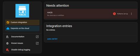HACS Failed To Setup Third Party Integrations Home Assistant Community
