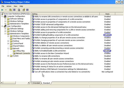 Local Area Connection Status Disable Button Location In Gpo Windows