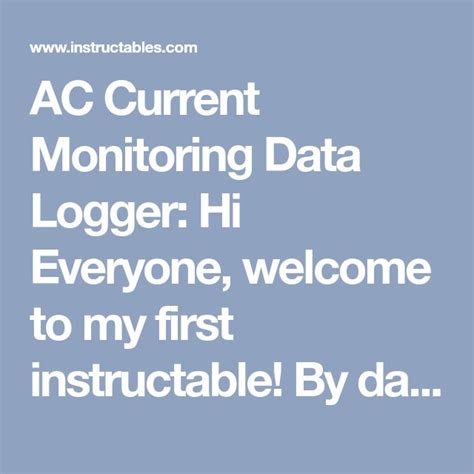 Ac Current Monitoring Data Logger Data Logger Analog To Digital Converter Logger