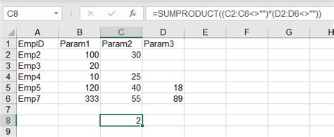 Vba Excel Count Non Null And Non Empty Strings Values Stack Overflow