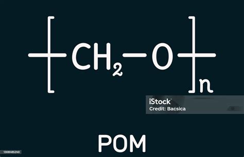 Polyoxymethylene Pom Acetal Polyacetal Polyformaldehyde Molecule It Is