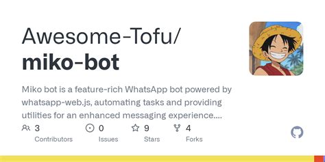 Github Awesome Tofumiko Bot Miko Bot Is A Feature Rich Whatsapp Bot
