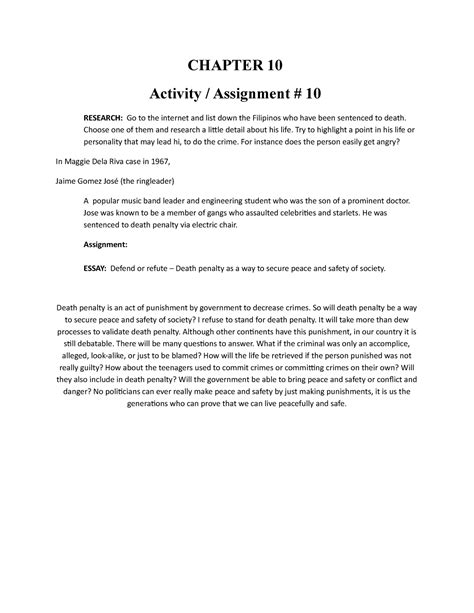 Activity No 10 Chapter 10 Activity Assignment 10 Research Go To