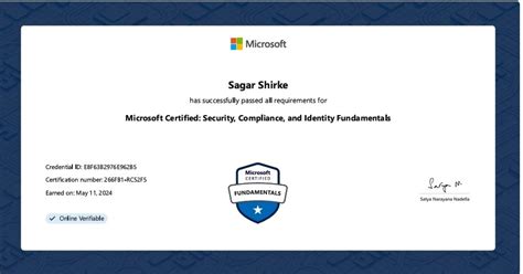 Sagar Shirke On Linkedin Just Earned My Microsoft Certified Security
