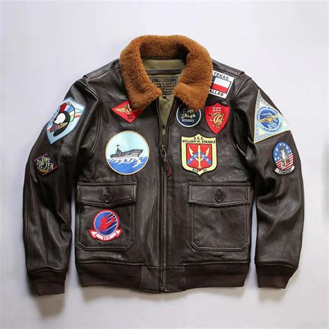 Sonbahar K Sezonu Erkek TOP GUN Muhte Em Ok Etiket G1 Deri U U Tak M