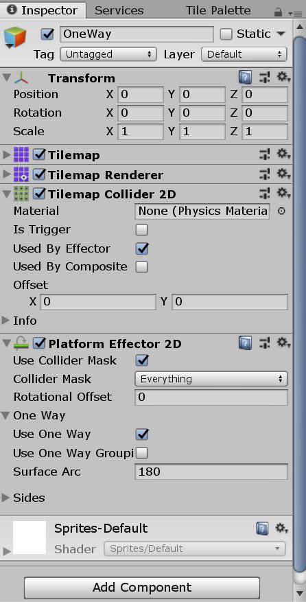 C Unity Tilemap One Way Collisions Game Development Stack Exchange