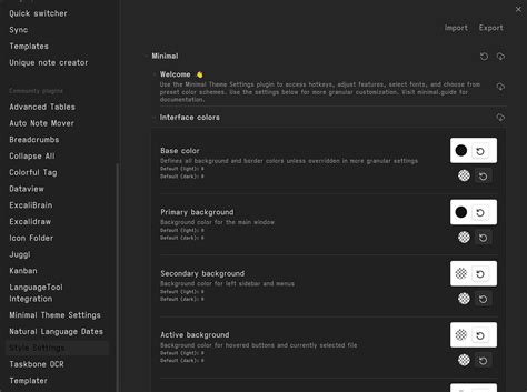 Minimal Theme Make Side Bars Different Background Color From The Note