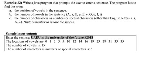 Solved Exercise 3 Write A Java Program That Prompts The Chegg Com