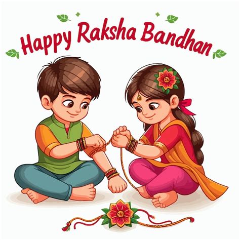 Indian Brother And Sister Festival Happy Raksha Bandhan Concept Happy