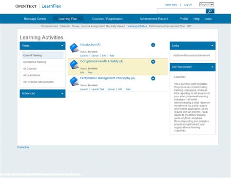 Learnflex 9 Release Notes The Learning Activities Screen