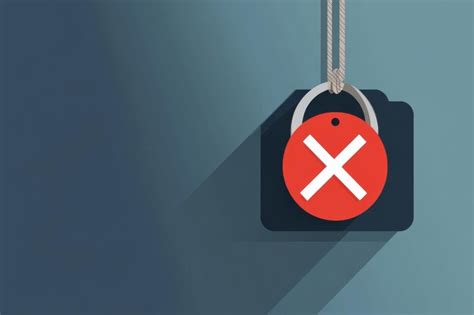 Forbidden Access Sign With A Red X And Rope Premium Ai Generated Image