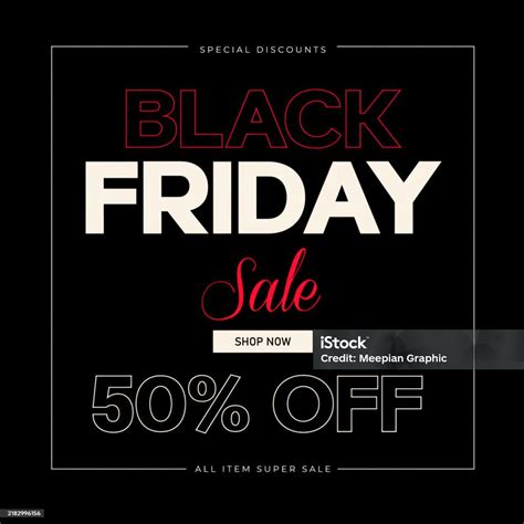 블랙 프라이데이 굵은 글씨와 특별 할인이 있는 프로모션 벡터 일러스트 레이 션 50퍼센트에 대한 스톡 벡터 아트 및 기타 이미지 50퍼센트 검은색 계절 Istock
