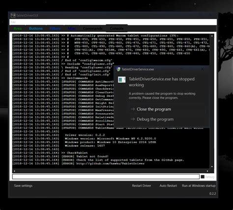 TabletDriverService Exe Has Stopped Working Issue Hawku TabletDriver GitHub