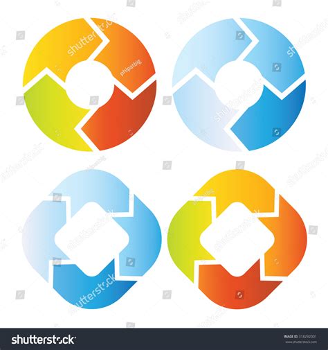 Circle Process Diagram Stock Vector Royalty Free 318292001