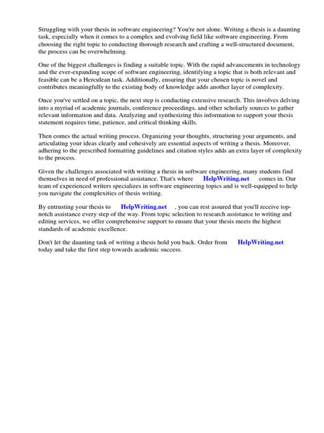 Thesis Software Engineering Topics Pdf Software Engineering