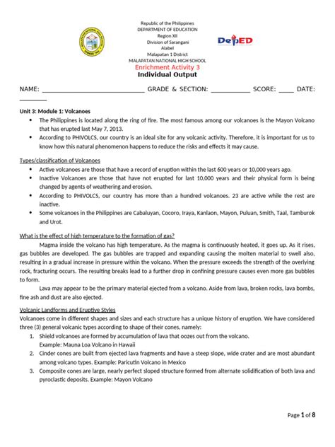 Science Grade 9 Unit 3 Pdf