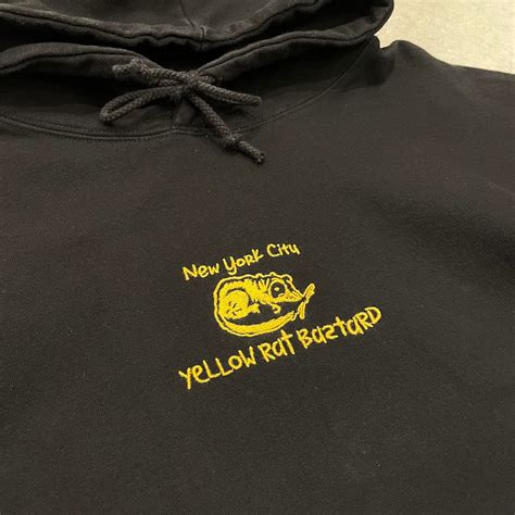 Yellow Rat Bastard” Logo Embroidery Hoodie Renga Clothing Store