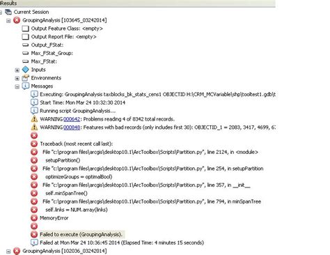 Geoprocessing Arcgis Grouping Analysis Error Geographic Information