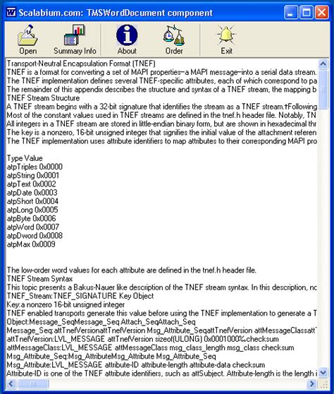 msworddocument component