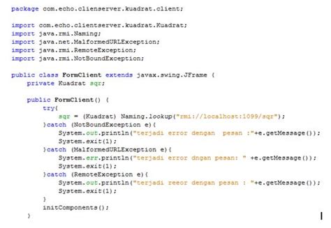 Contoh Program Client Server Java RMI Dengan Netbeans Program Java RMI