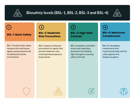 Biosafety Levels Bsl 1 Bsl 2 Bsl 3 And Bsl 4 Primary And
