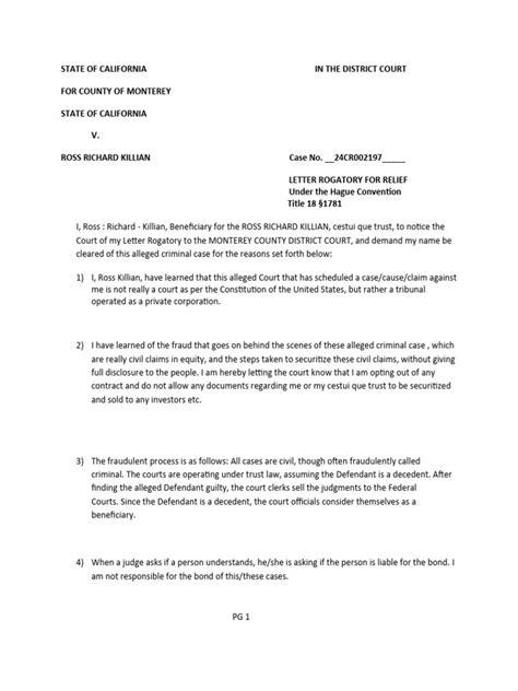 Letter Rogatory State Criminal Cases Pdf Securities Finance