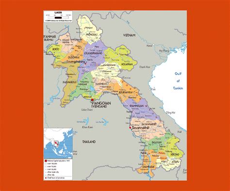 Maps Of Laos Collection Of Maps Of Laos Maps Of Asia  Map