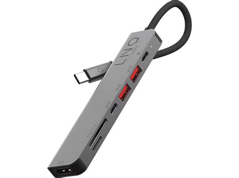 LINQ 7in1 Pro USB C Hub Black Grey MediaMarkt