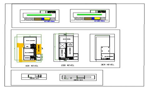 Multi Story Hotel Building Elevation And Section Details Dwg File Cadbull