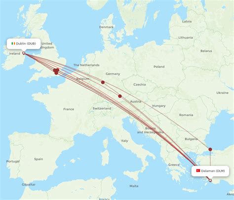 Flights From Dublin To Dalaman Dub To Dlm Airlines And Best Routes Flight Routes