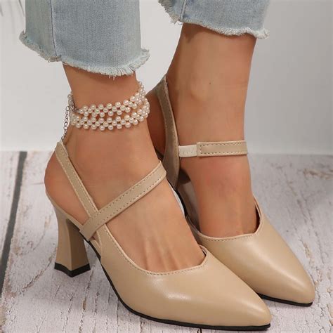 Kakina Cmsx Womens Low Heels Closed Toe Dress Shoes Kitten Heel Pointed