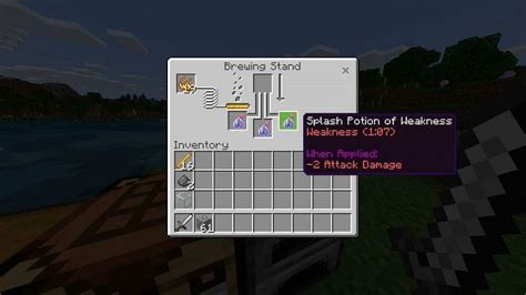 How To Make A Splash Potion Of Weakness In Minecraft