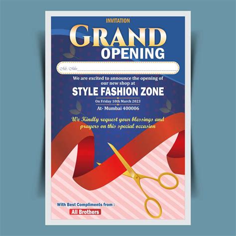Grand Opening Invitation Card Design Cdr File I New Fancy Grand Opening