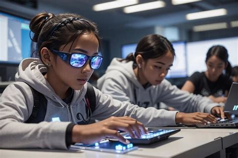 Premium AI Image Coding For Change Social Impact Projects In Futuristic Coding Classes
