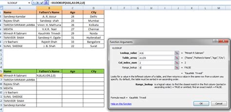 Using Of Vlookup Command In Excel With Example