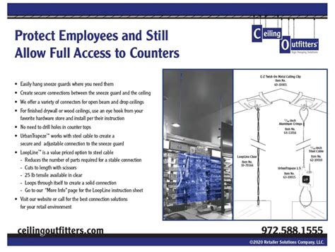 3 Steps How To Hang Sneeze Guards From Ceilings Quickly