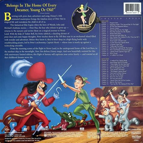 Peter Pan 45th Anniversary Limited Edition 1953 Clv Thx Laserdisc