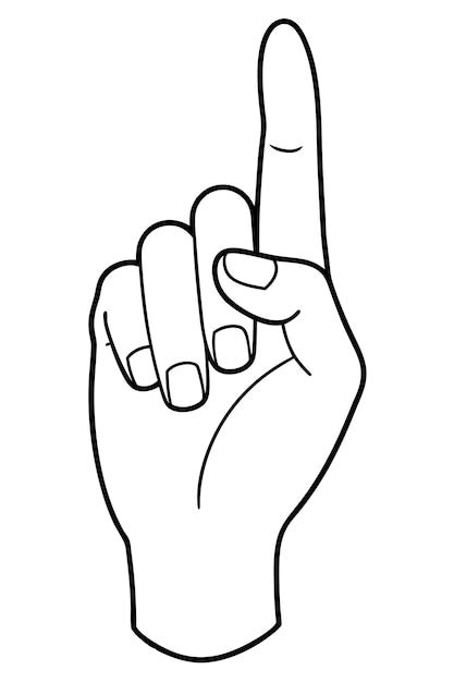 Hand Shows One Index Finger On White Background Premium Ai Generated