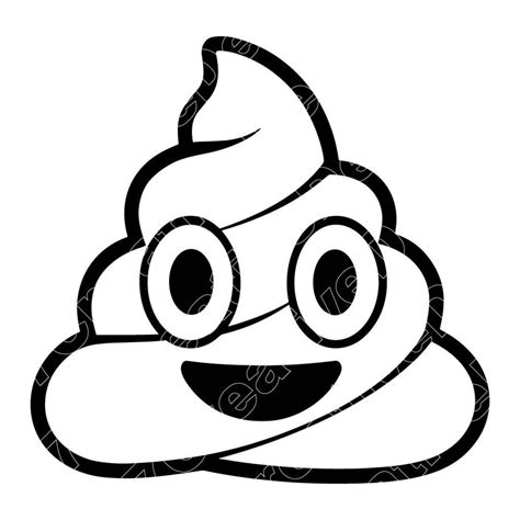 Poop Emoji Smilie Face Vector Illustration Poop Svg Poop Png Poop