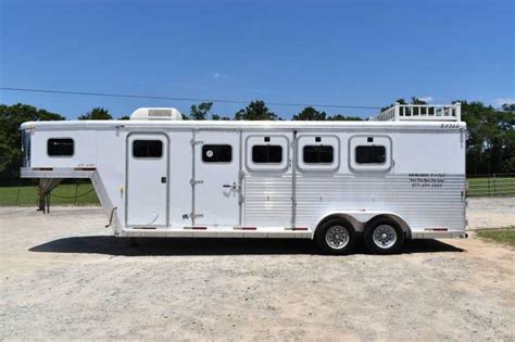 Used 2002 Exiss 3 Horse Trailer With Living Quarters Dixie Horse