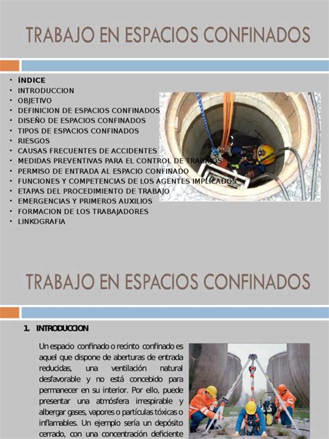 Espacios Confinados Diapositivas Pdf Medición Oxígeno