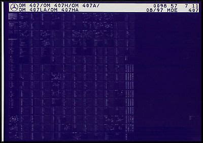 Mercedes Om 407halaha0897motorersatzteilkatalogmicrofichefich