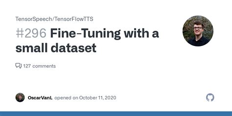 fine tuning with a small dataset · issue 296 · tensorspeech