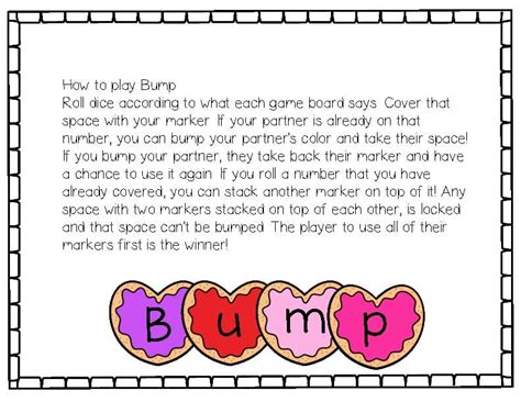 Valentine Bump Game By The Kinder Crate Tpt